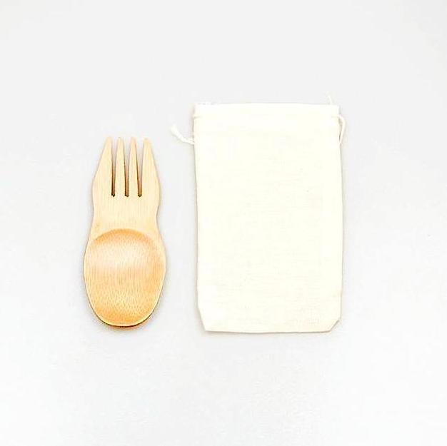Bamboo Spork With Pouch – Zerovana